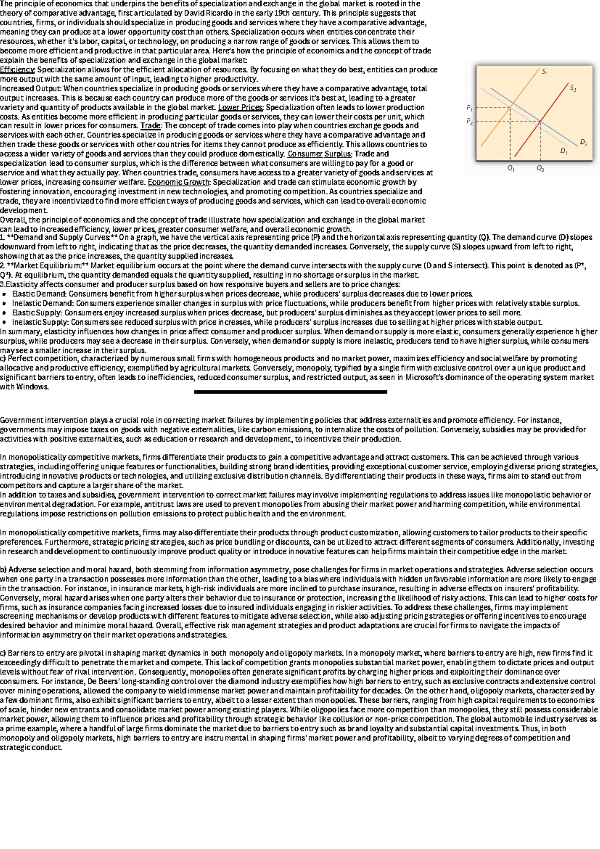 Cheat sheet - Perfect competition, characterized by numerous small ...