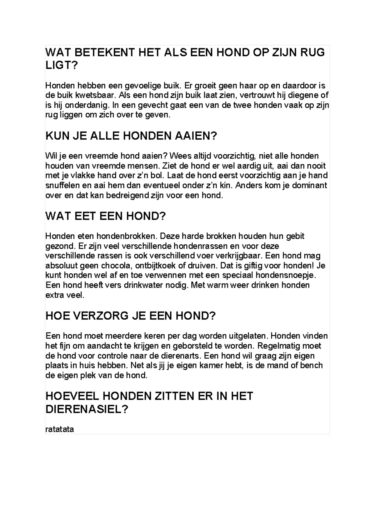 Hond Spreekbeurt - WAT BETEKENT HET ALS EEN HOND OP ZIJN RUG LIGT ...