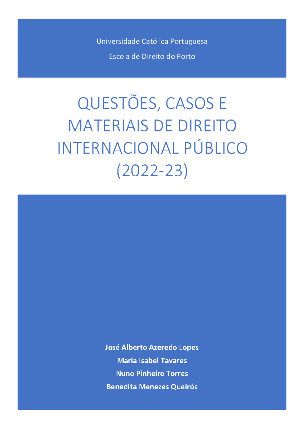 DI Questões, Casos e Materiais 2022-23 - José Alberto Azeredo Lopes ...