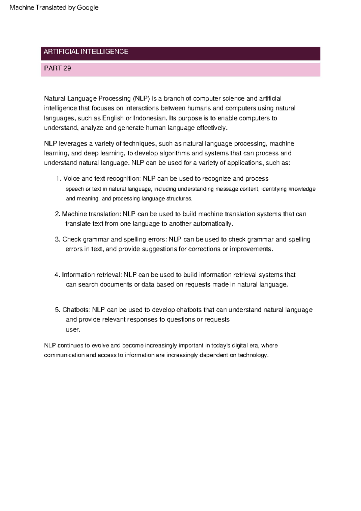 Machine Learning Part 29 Natural Language Processing - PART 29 speech ...