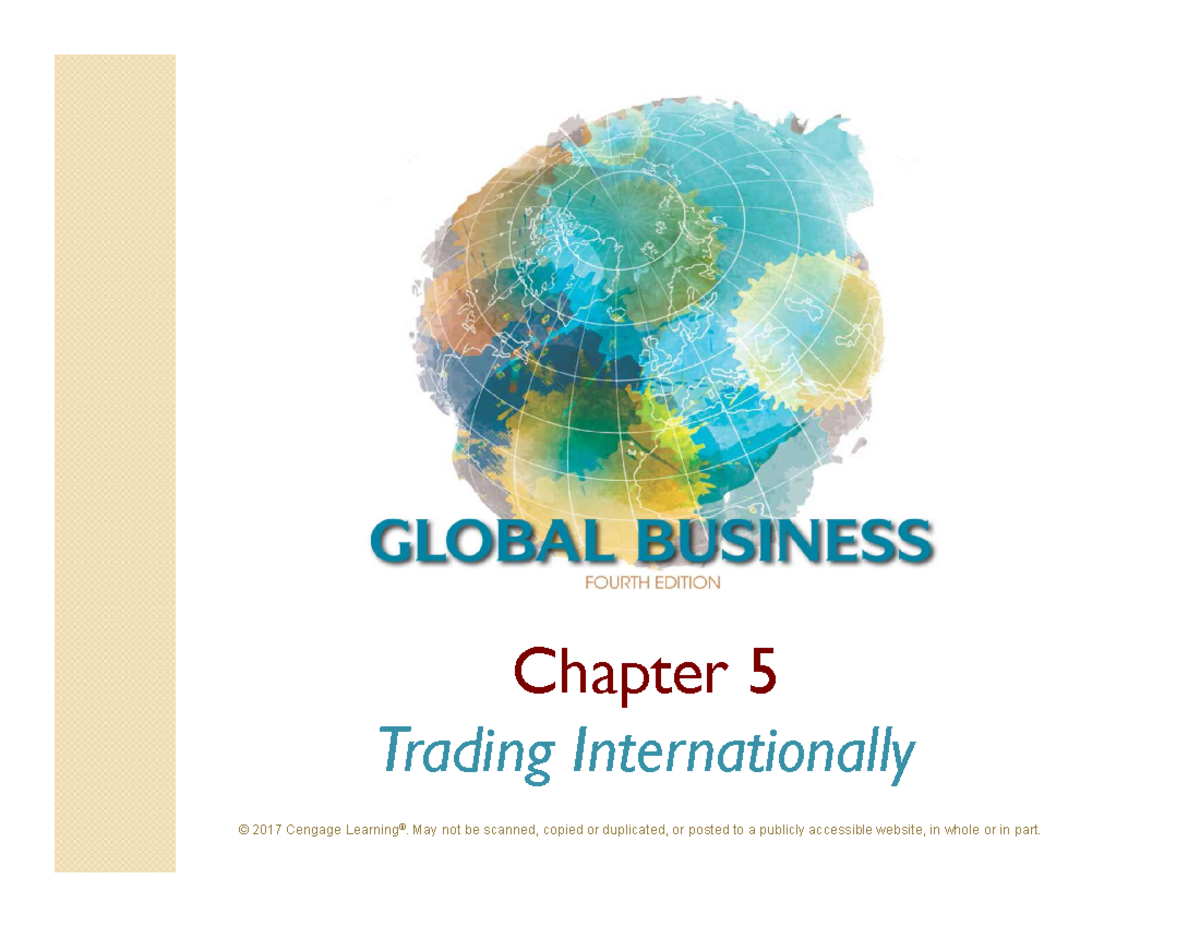Chapter 5 - N/A - Chapter 5 Trading Internationally LEARNING OBJECTIVES ...