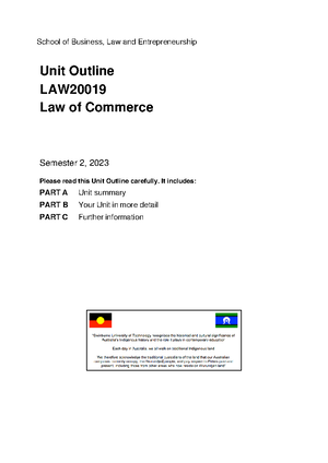 LAW2001 9 2024S1 Assignment Question - Page 1 LAW OF COMMERCE LAW 2024 ...