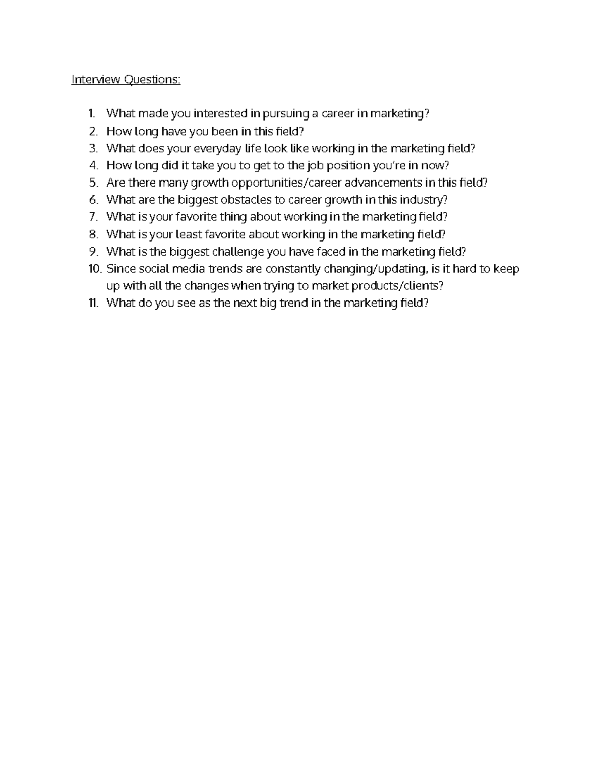 Interview Questions - Interview Questions: What made you interested in ...