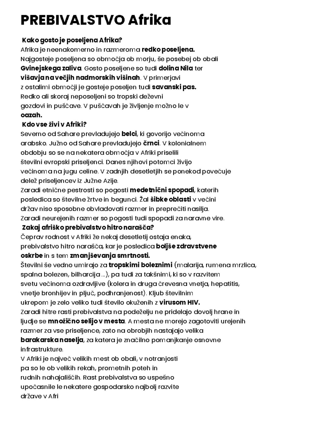 Prebivalstvo Afrika - aj hsdusdsd dbkgdjkmnsdbsdgsajh - PREBIVALSTVO ...