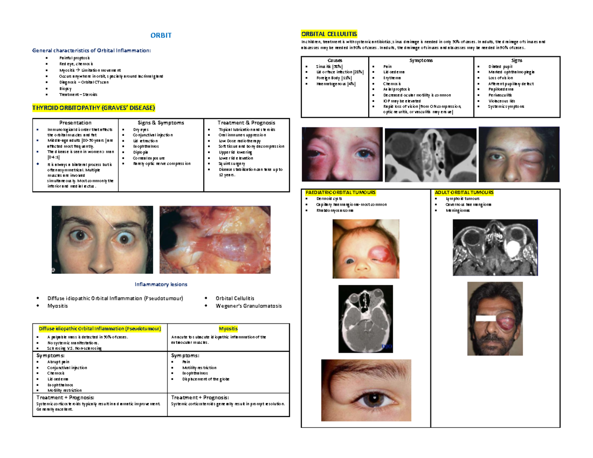 Orbit - ORBIT General characteristics of Orbital Inflammation: Painful ...
