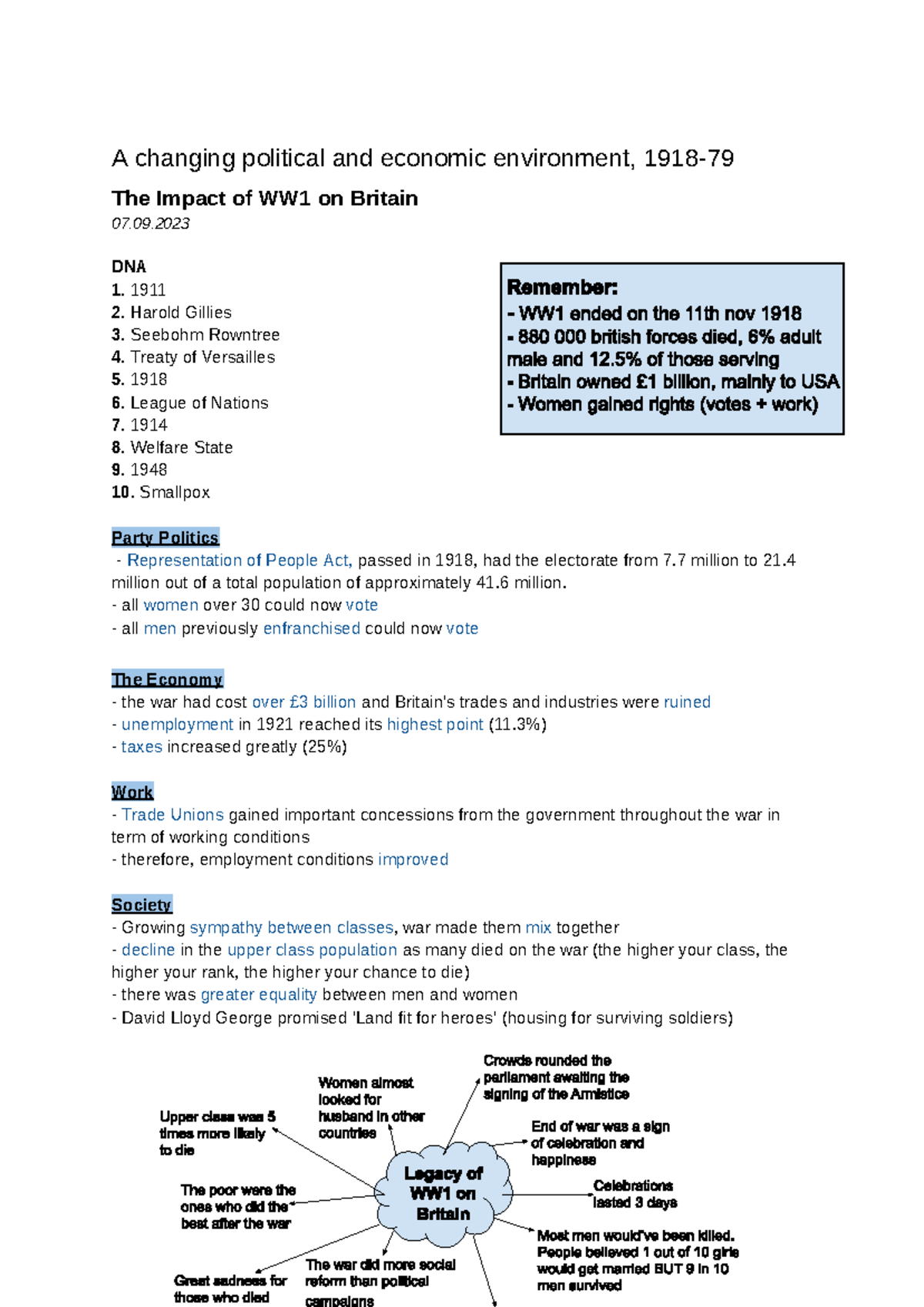 Britain trasformed - Google Docs - A changing political and economic ...