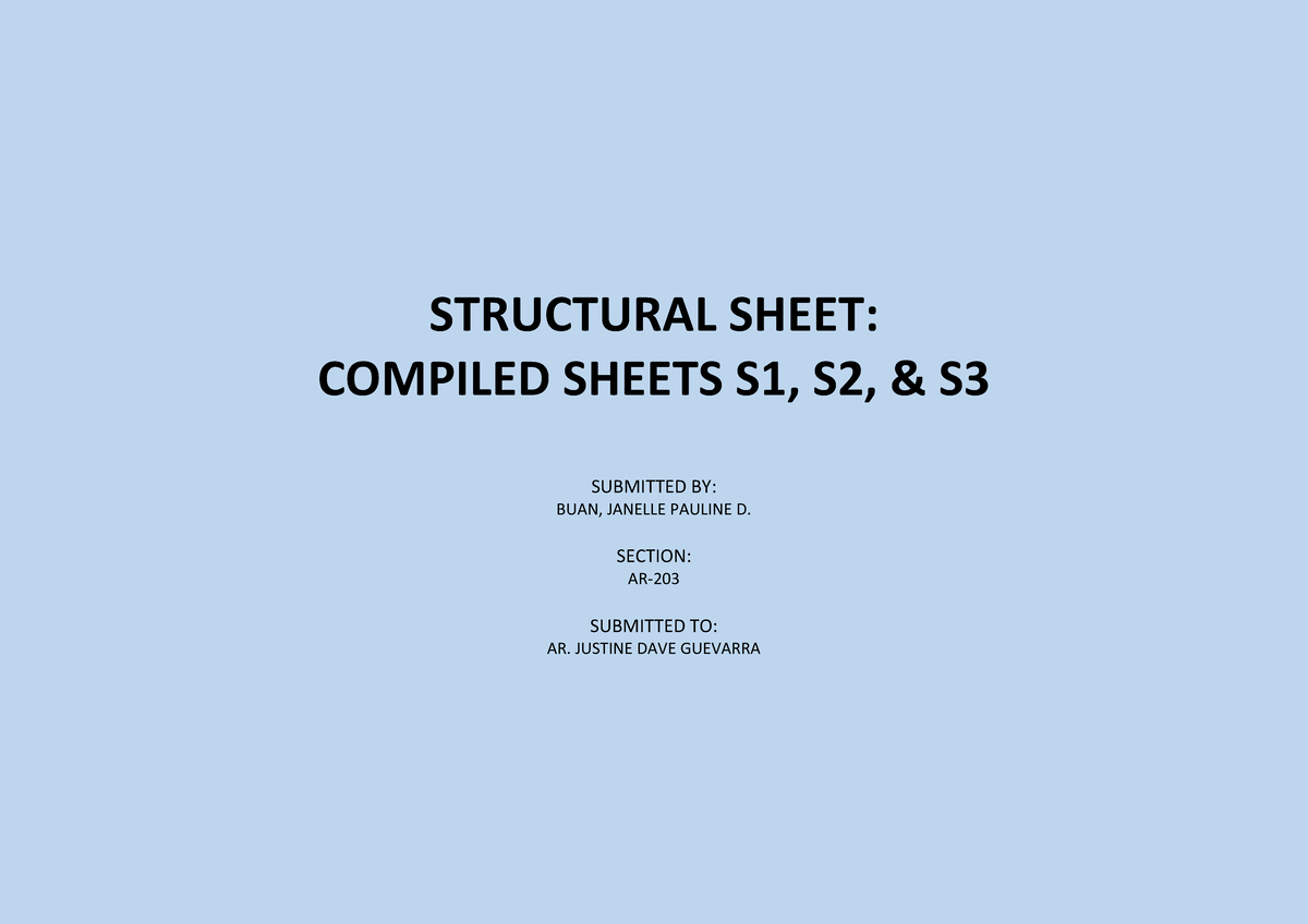 BT Estimate Prog Work 1&2 - Architecture - STRUCTURAL SHEET: COMPILED ...