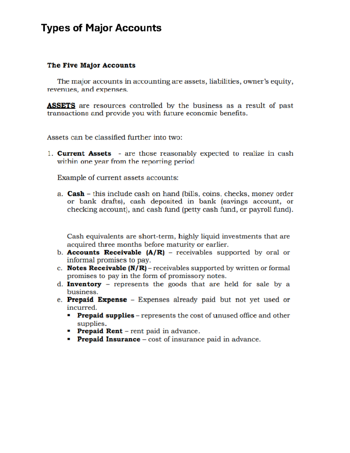 Types of Major Accounts - Understanding culture, society, and politics ...