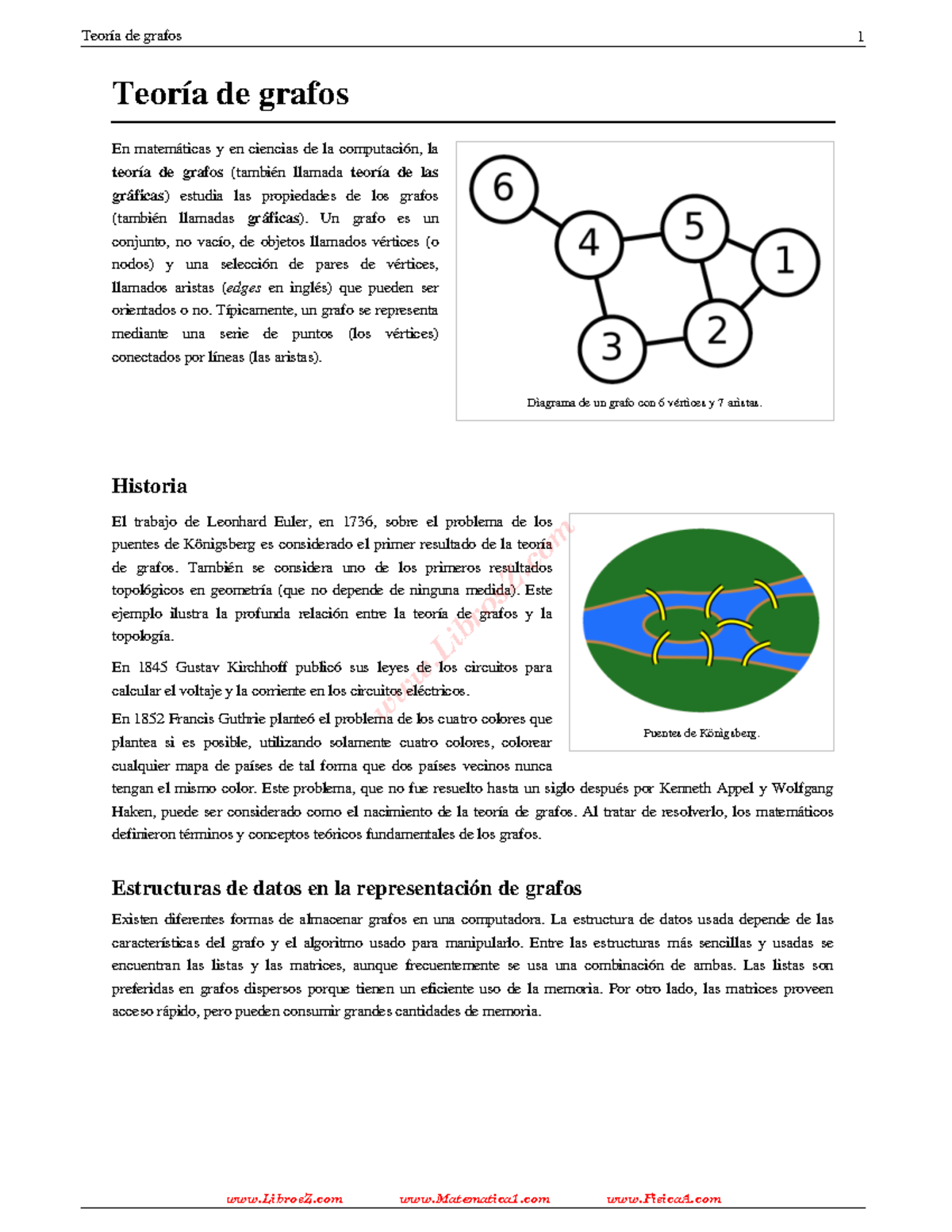 Teoria de grafos-1 - Teoría de grafos Diagrama de un grafo con 6 ...