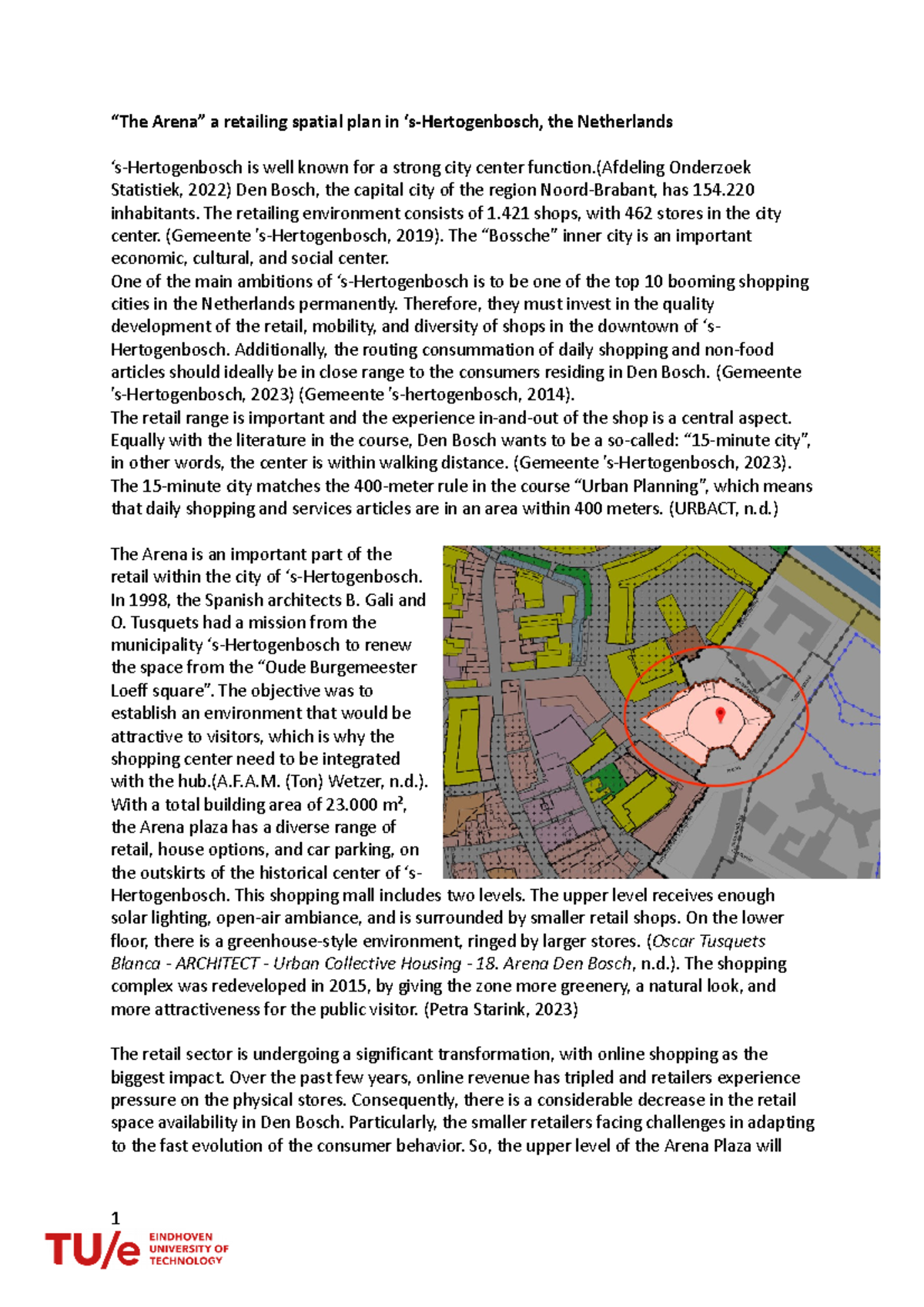Test L4 retail Urban Planning 1 - “The Arena” a retailing spatial plan ...