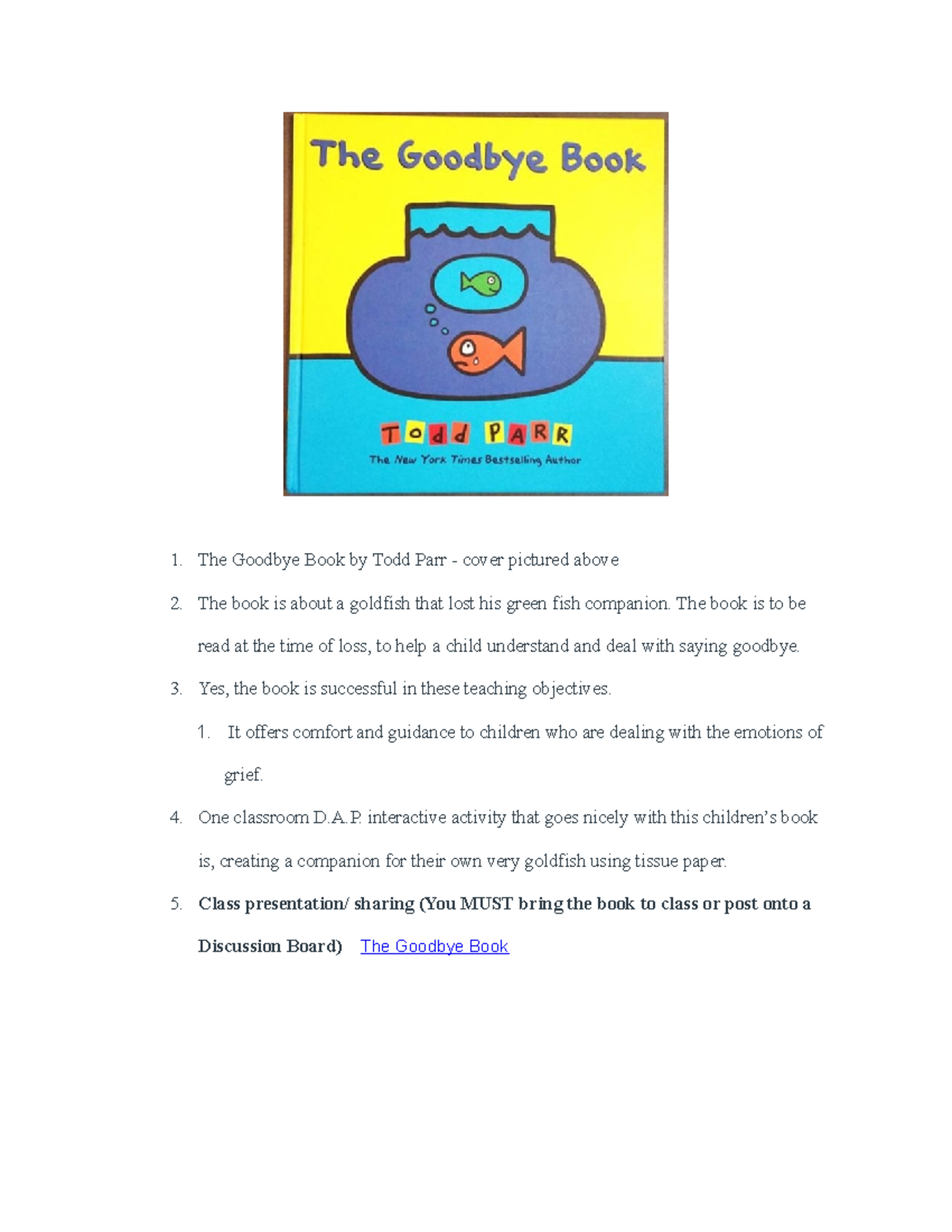 D.B. Using Children’s Literature to Promote Social Emotional ...