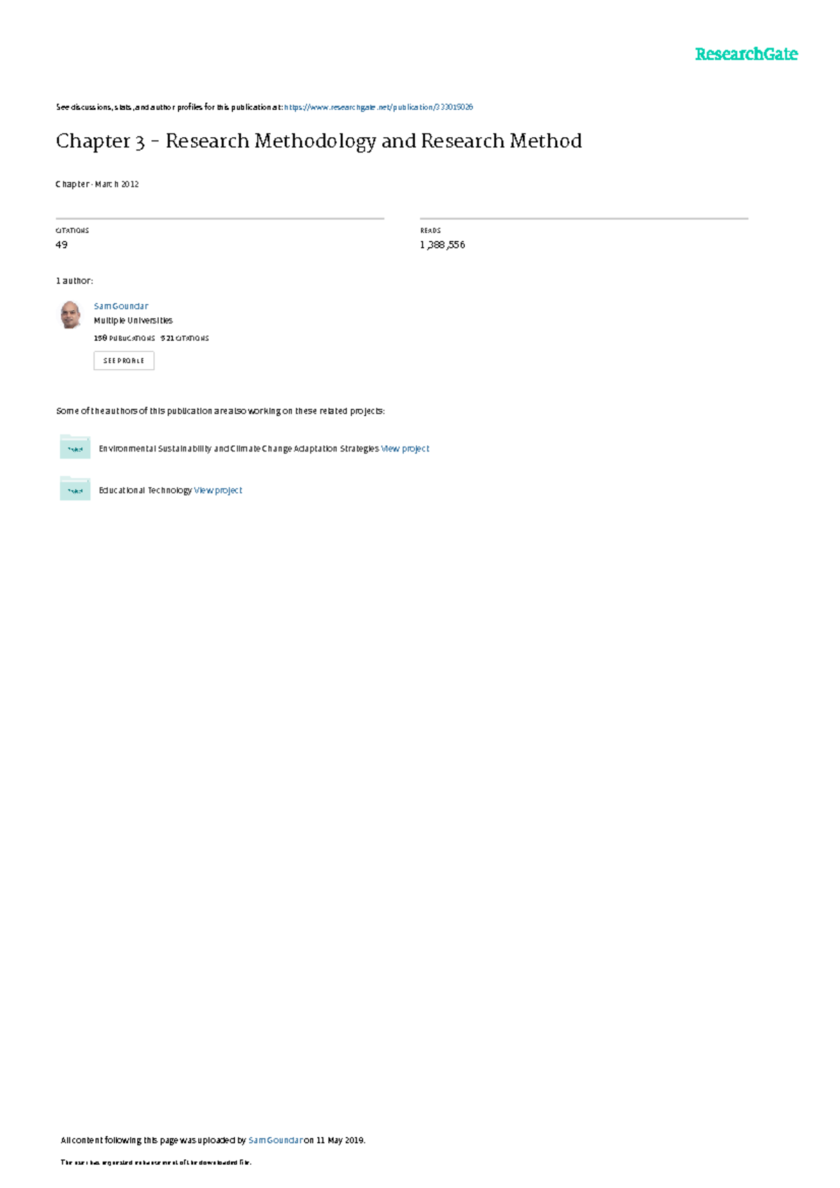 Research Methodology - The user has requested enhancement of the ...