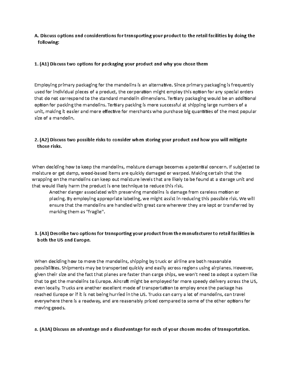 RNM1 — RNM1 TASK 2: Logistics, Operations, AND Change Management - A ...