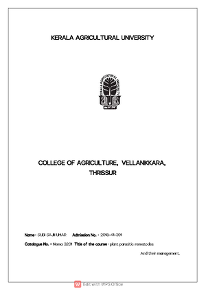 DISEASES OF FIELD CROPS AND THEIR MANAGEMENT - COURSE MATERIAL FOR PATH ...