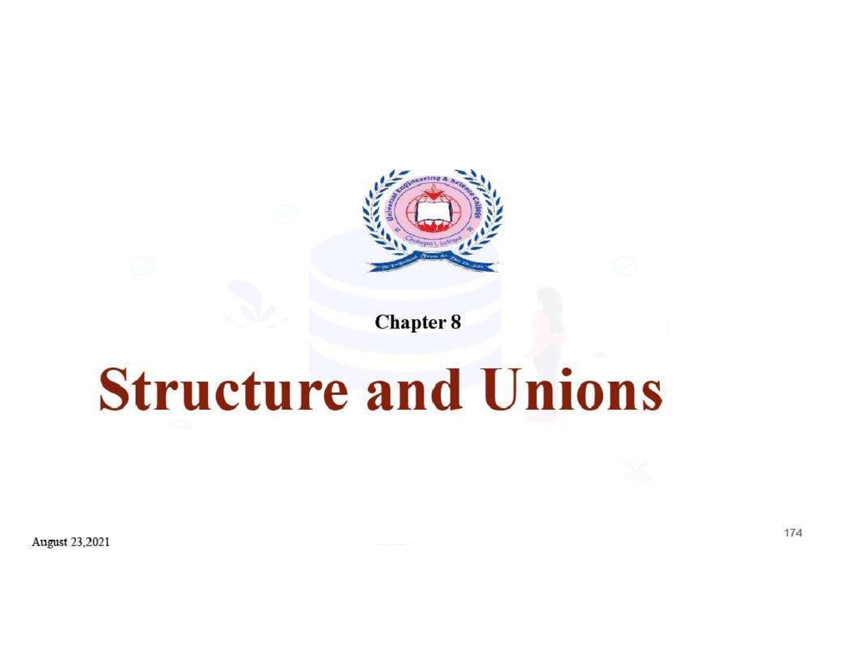 Structure and Union notes in C Programming - programming in c - Studocu Structure and Union notes in C Programming - programming in c - Studocu