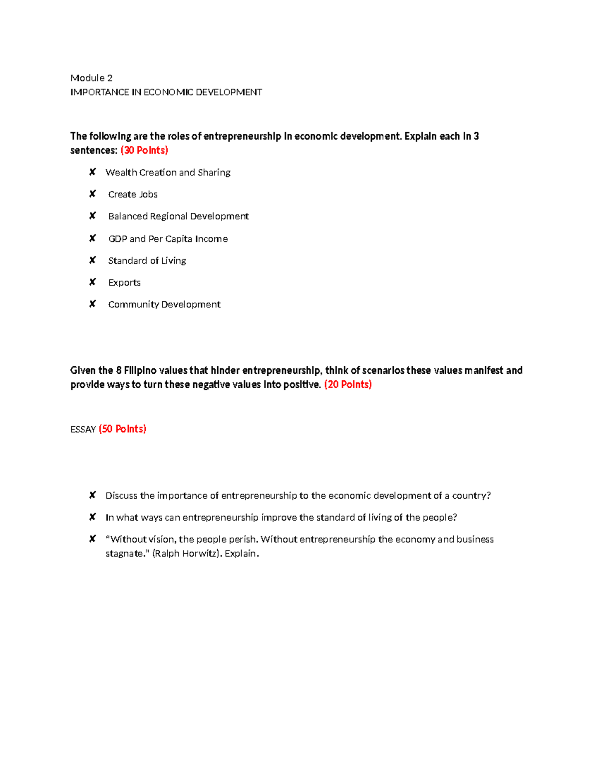 Module 2 Activity - hakdog - Module 2 IMPORTANCE IN ECONOMIC ...