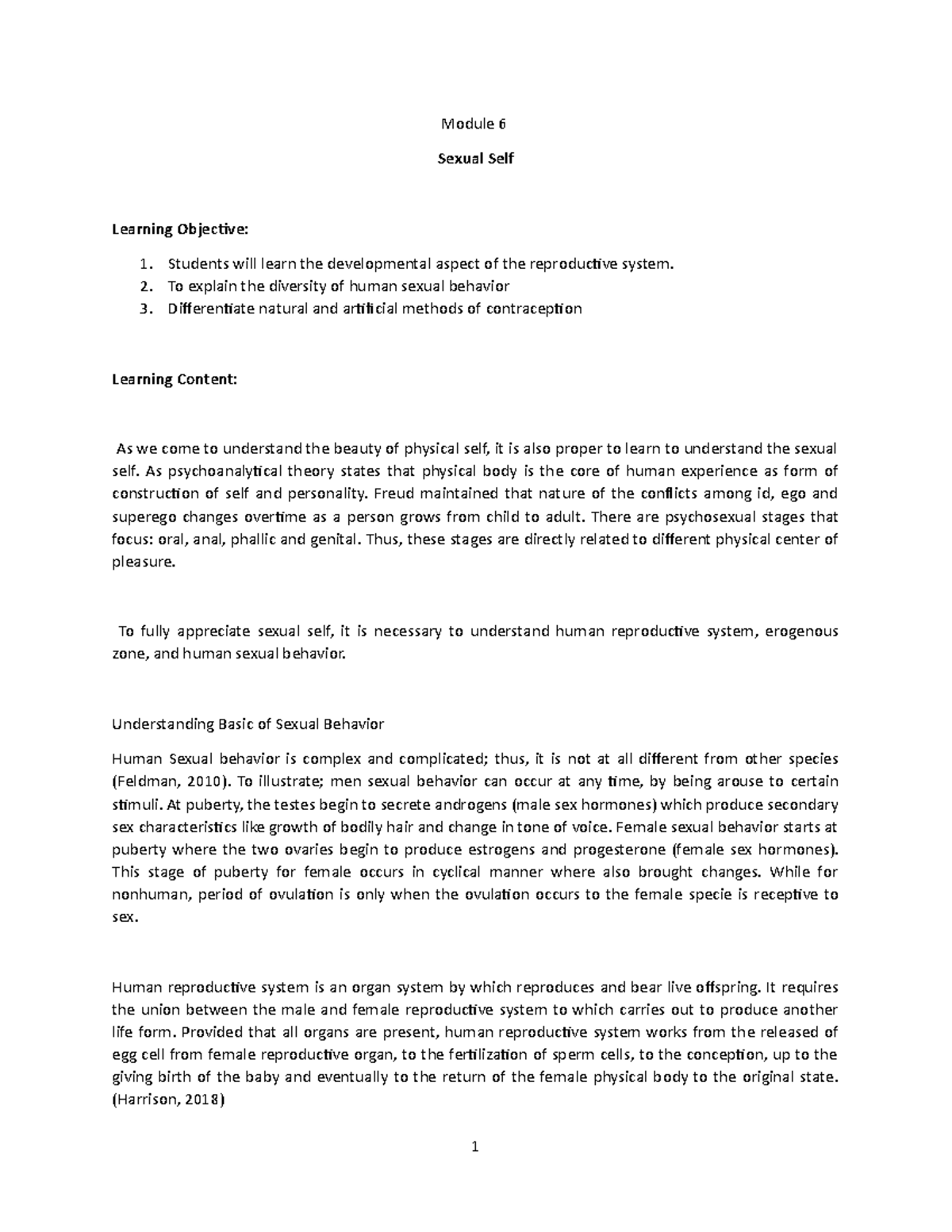 UTS-Module 6 - UNDERSTANDING THE SELF - Module 6 Sexual Self Learning ...