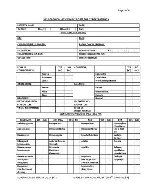 Orthopaedic Objective Assessment 6th Semester - ORTHOPAEDIC UNIT ...