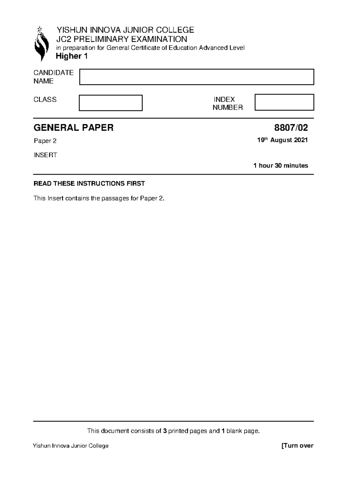 GP YIJC 2021 (I) - GP YIJC 2021 insert - YISHUN INNOVA JUNIOR COLLEGE ...