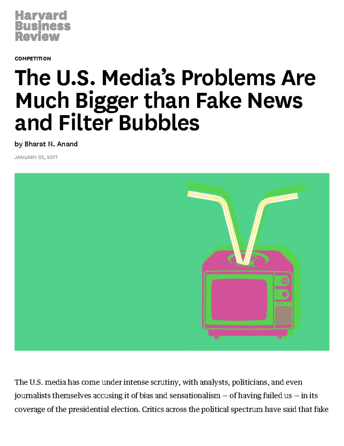 7 The U.S. Media’s Problems Are Much Bigger than Fake News and Filter ...