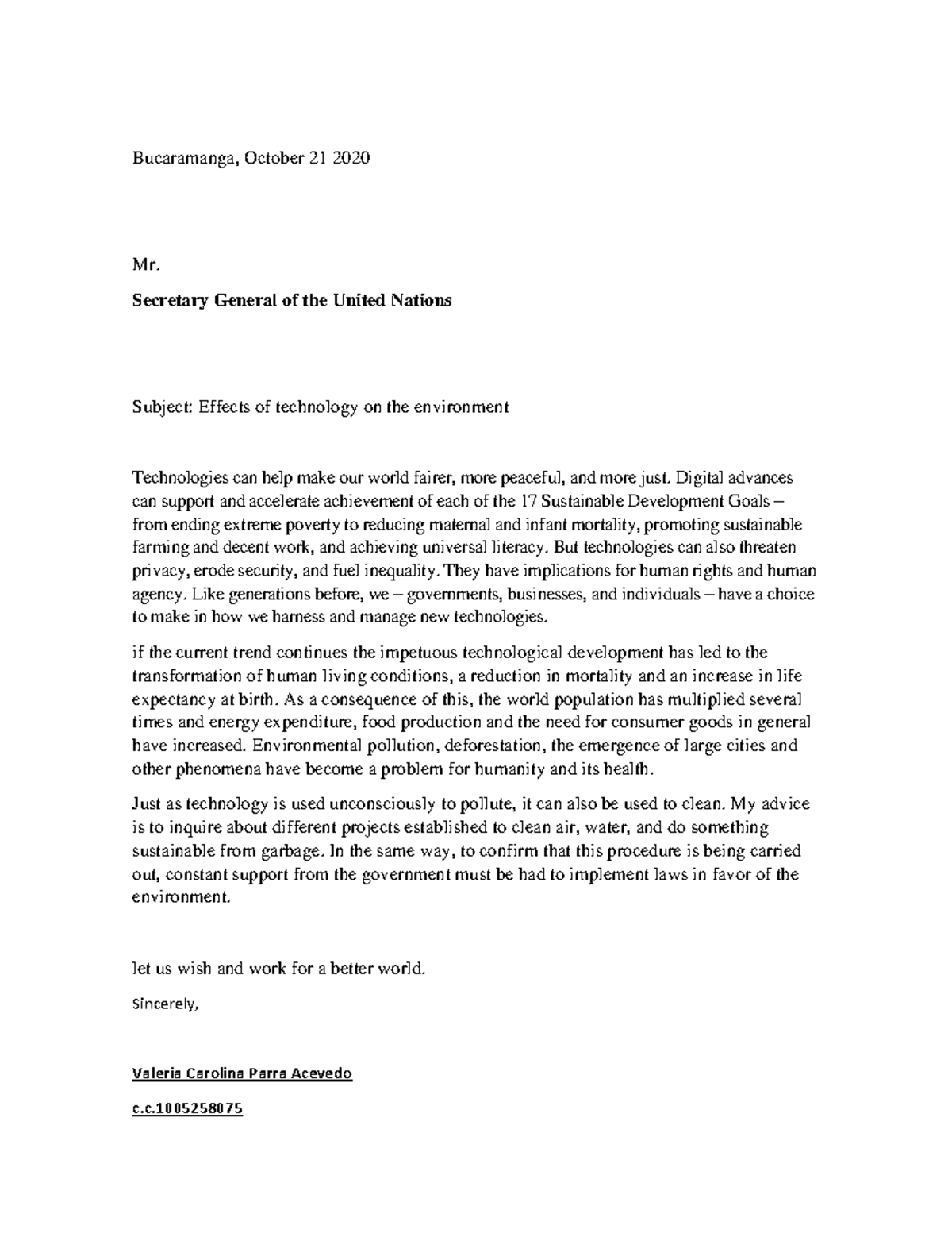 Task Letter Valeria Parra - Warning: TT: undefined function: 32 ...