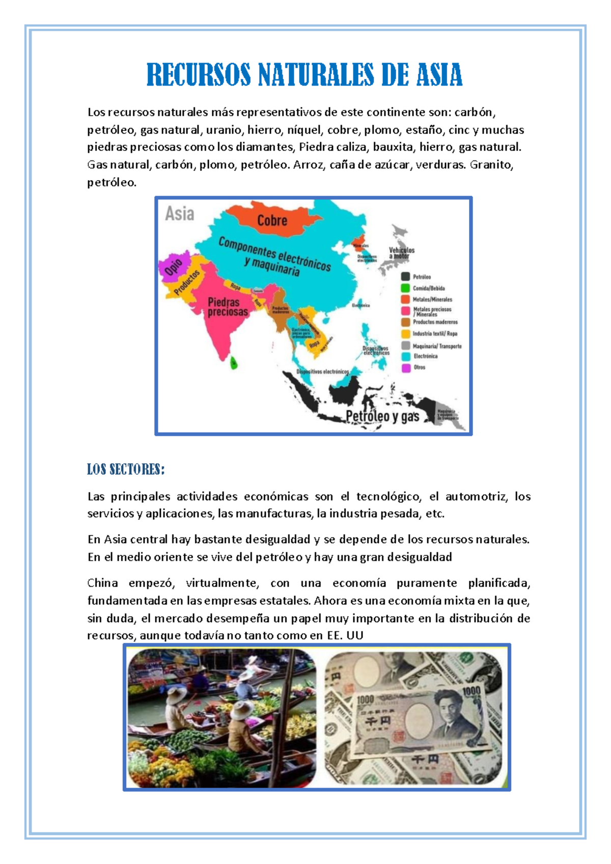 Recursos Naturales DE ASIA - RECURSOS NATURALES DE ASIA Los recursos ...