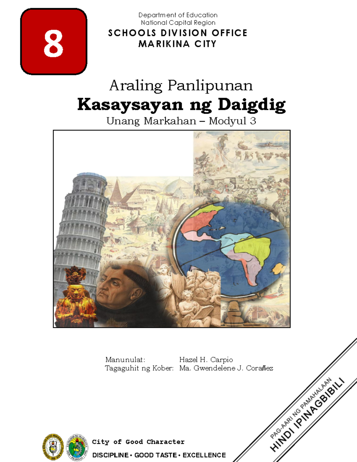 AP8 Q1 Module 3 - GSHRHR - City of Good Character Araling Panlipunan ...