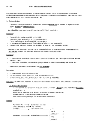 CH2 + TD2 Calcule Combinatoire - ESI : 2CP Série d’exercices 2 (Calcul ...