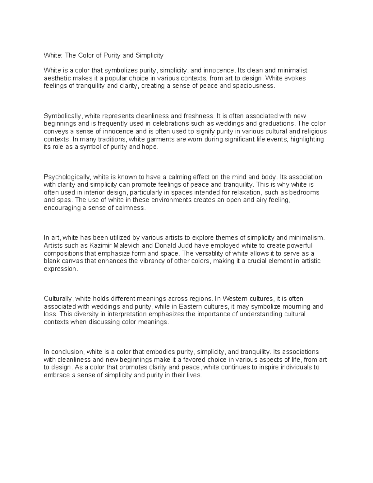 White The Color of Purity and Simplicity - Its clean and minimalist ...