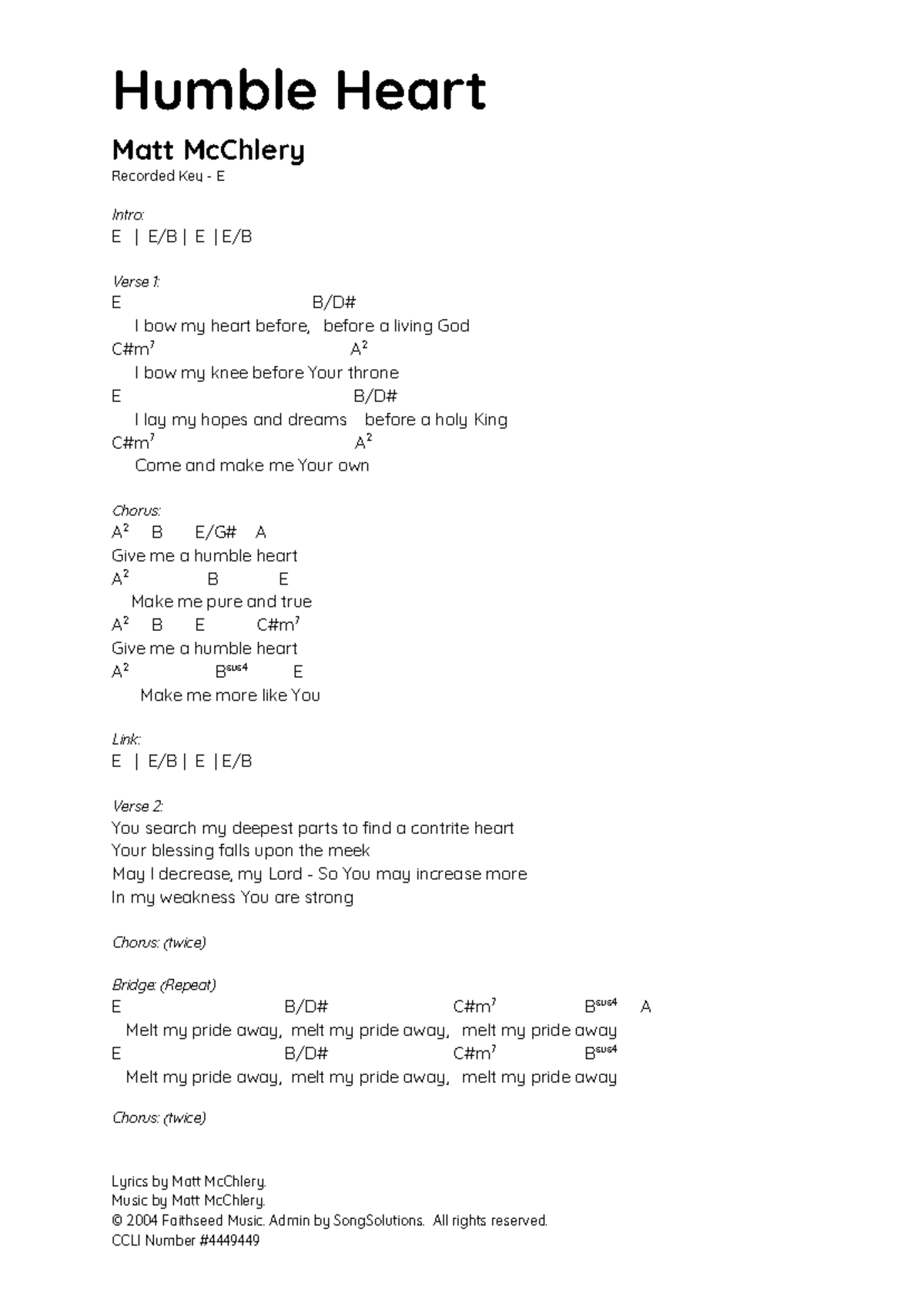 Matt Mc Chlery Humble Heart - CICM Missionary Identity - Studocu