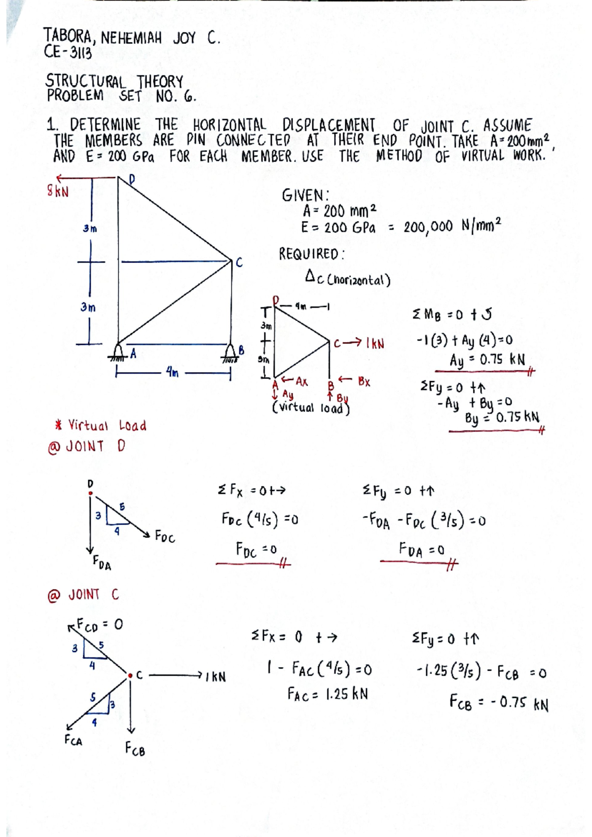 Problem Set in Structural Theory - BS Civil Engineering - Studocu