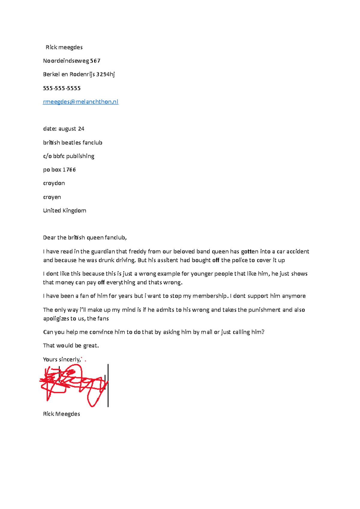 Rick letter gebeuren - sbdjvfjdehvkjsxjlkfdsjiofksd - Rick meegdes ...