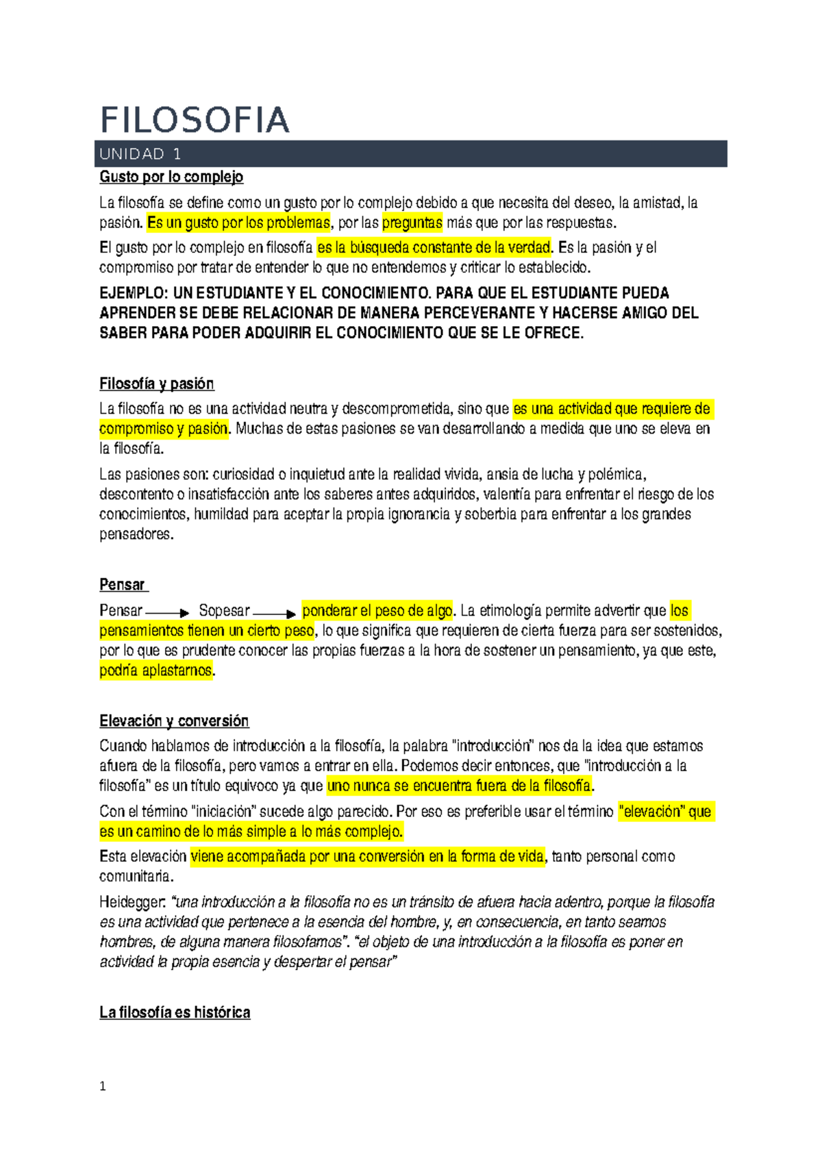Lisa Filo final - Filosofia unidades 1 a 5 - FILOSOFIA UNIDAD 1 Gusto ...