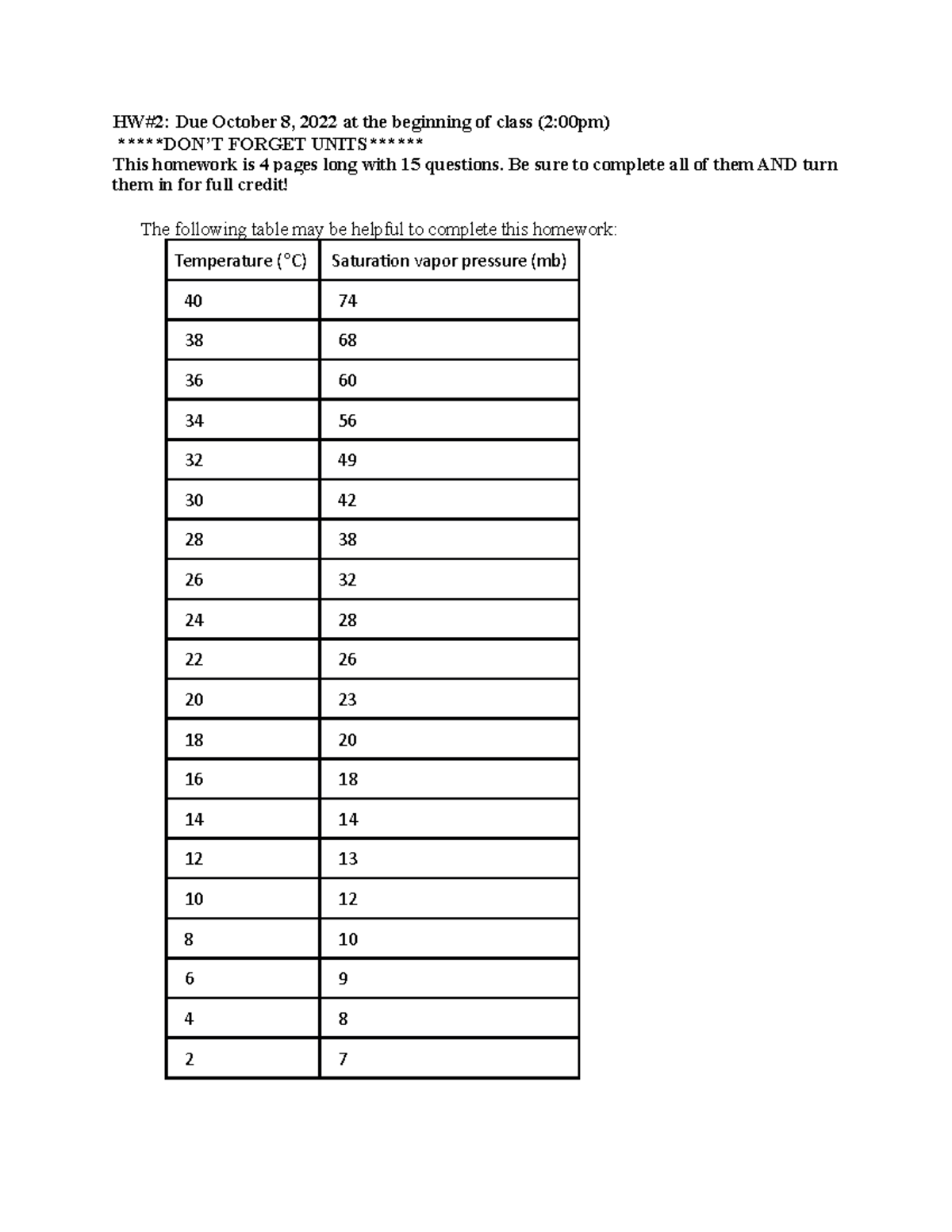 ATOC HW 2 - dsdfsd - HW#2: Due October 8, 2022 at the beginning of ...