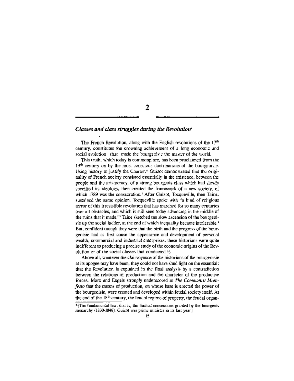 Classes French Revolution - BA (Hons.) History - Studocu