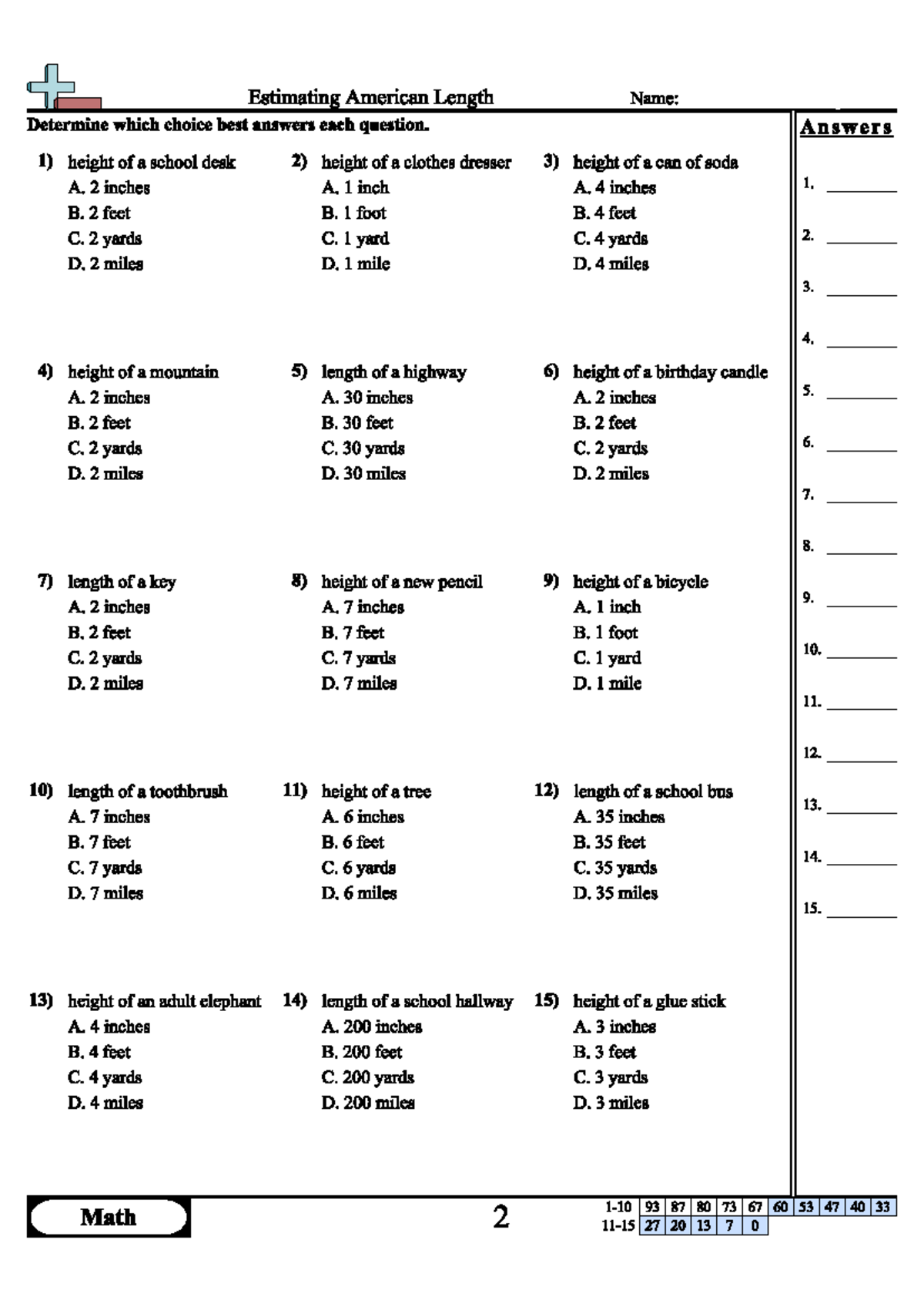 Measurement Materials-Practice Sheets - Mathematics: Applications and ...
