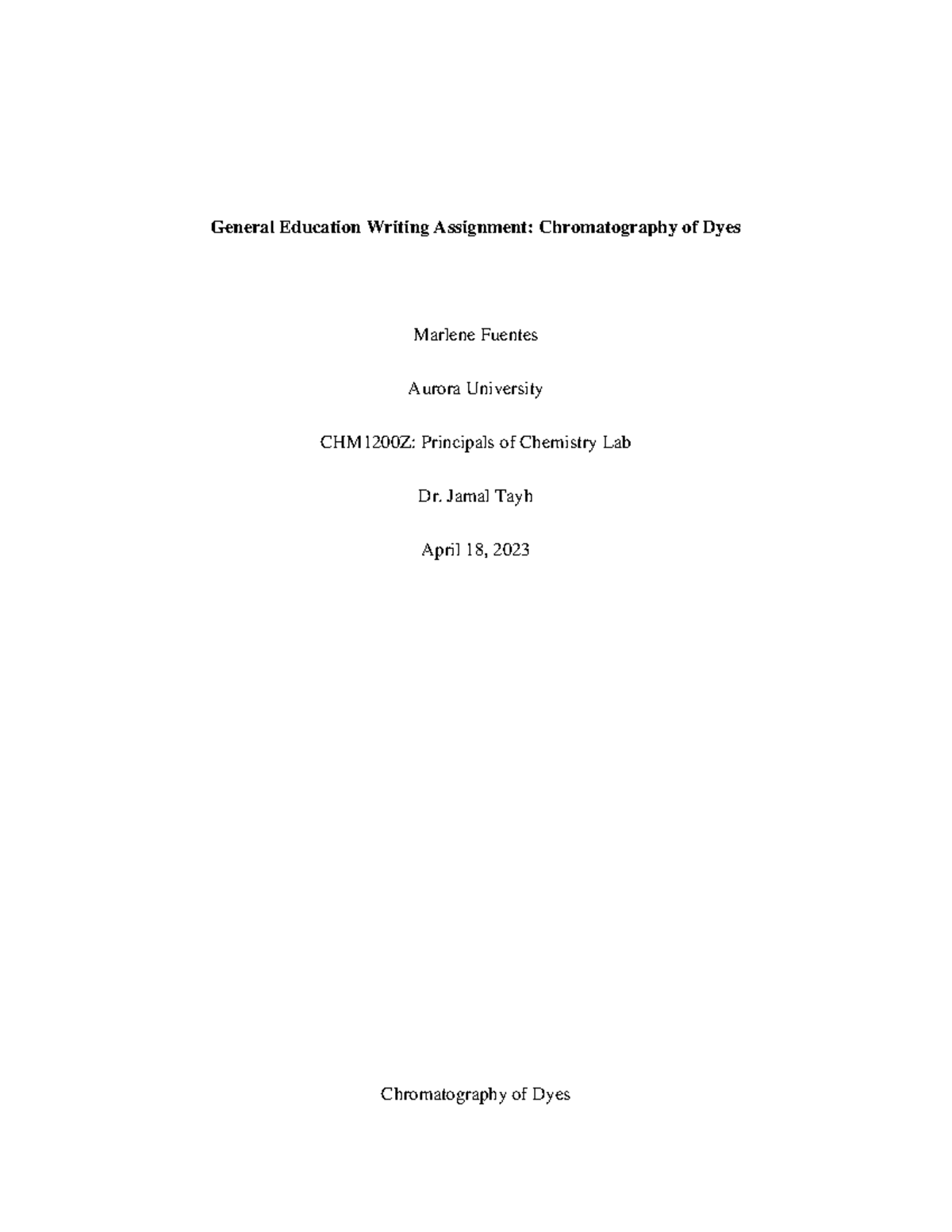 Gen ed lab (2) - template essay for general writing assignment due at ...