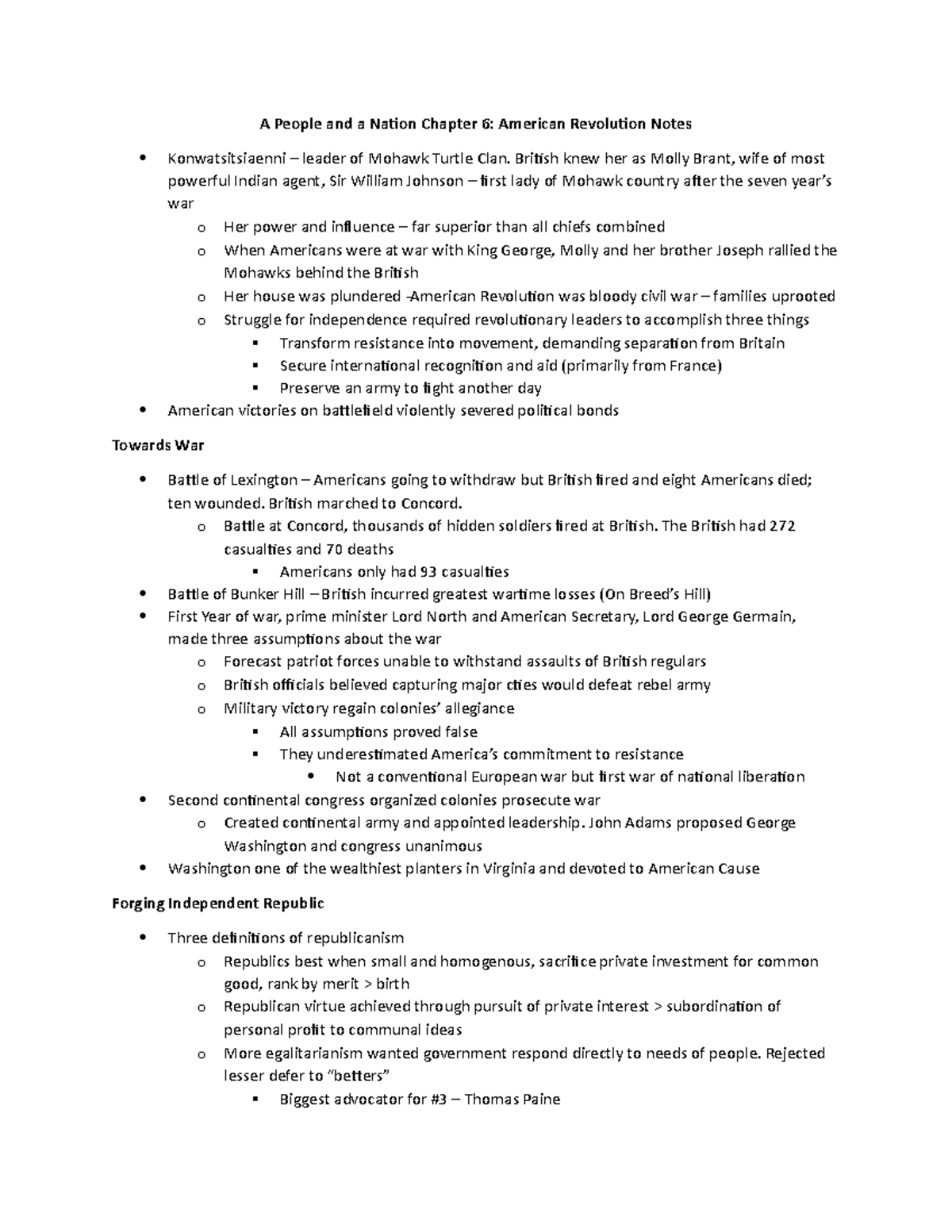 American History Quarter 2 Notes - A People and a Nation Chapter 6 ...