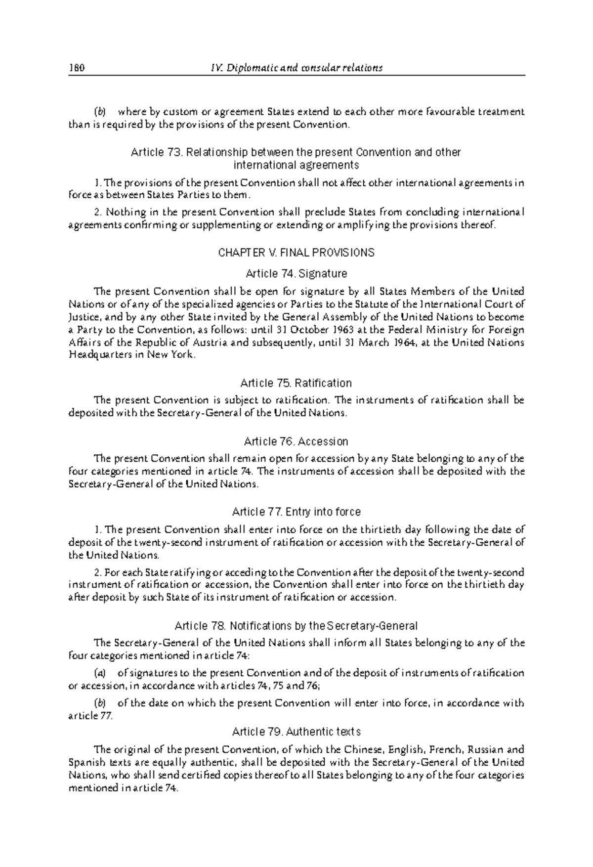 Book 1-66 - n/a - 180 IV. Diplomatic and consular relations (b) where ...