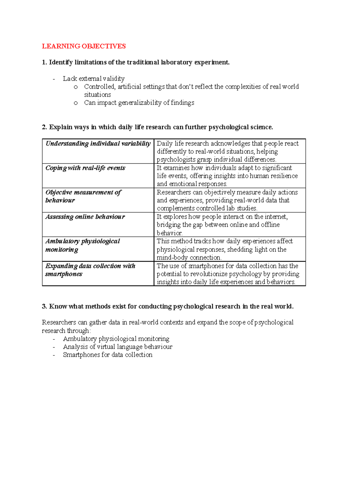 Chapter 7- L.O - textbook notes - LEARNING OBJECTIVES Identify ...