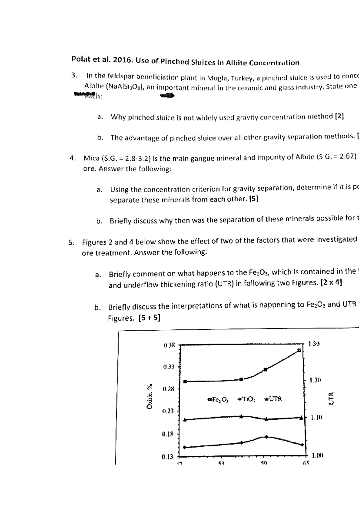 Assignment 1 Mineral Processing - 3a) It is not a widely used ...