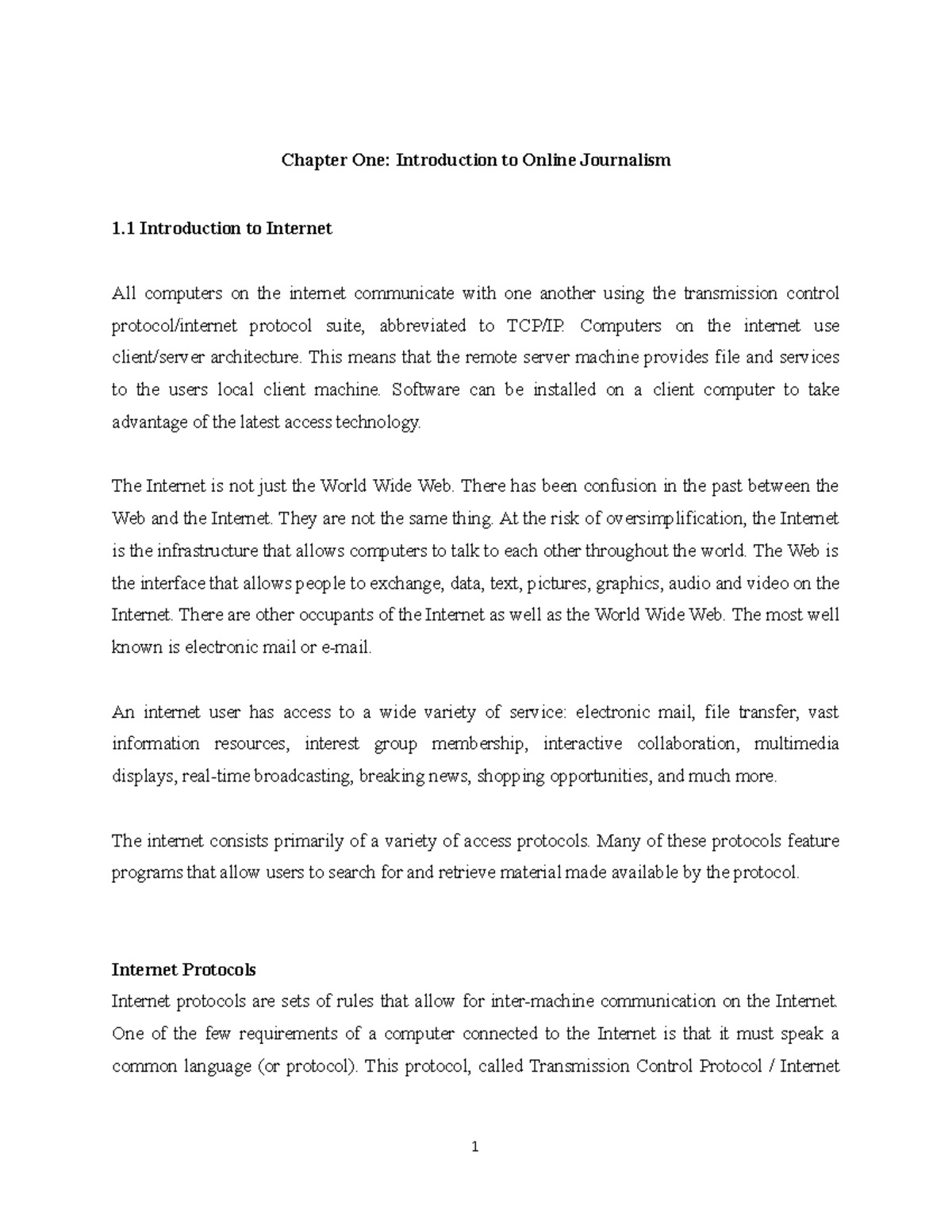 Online Journalism Teaching Material New and Updated - Chapter One ...