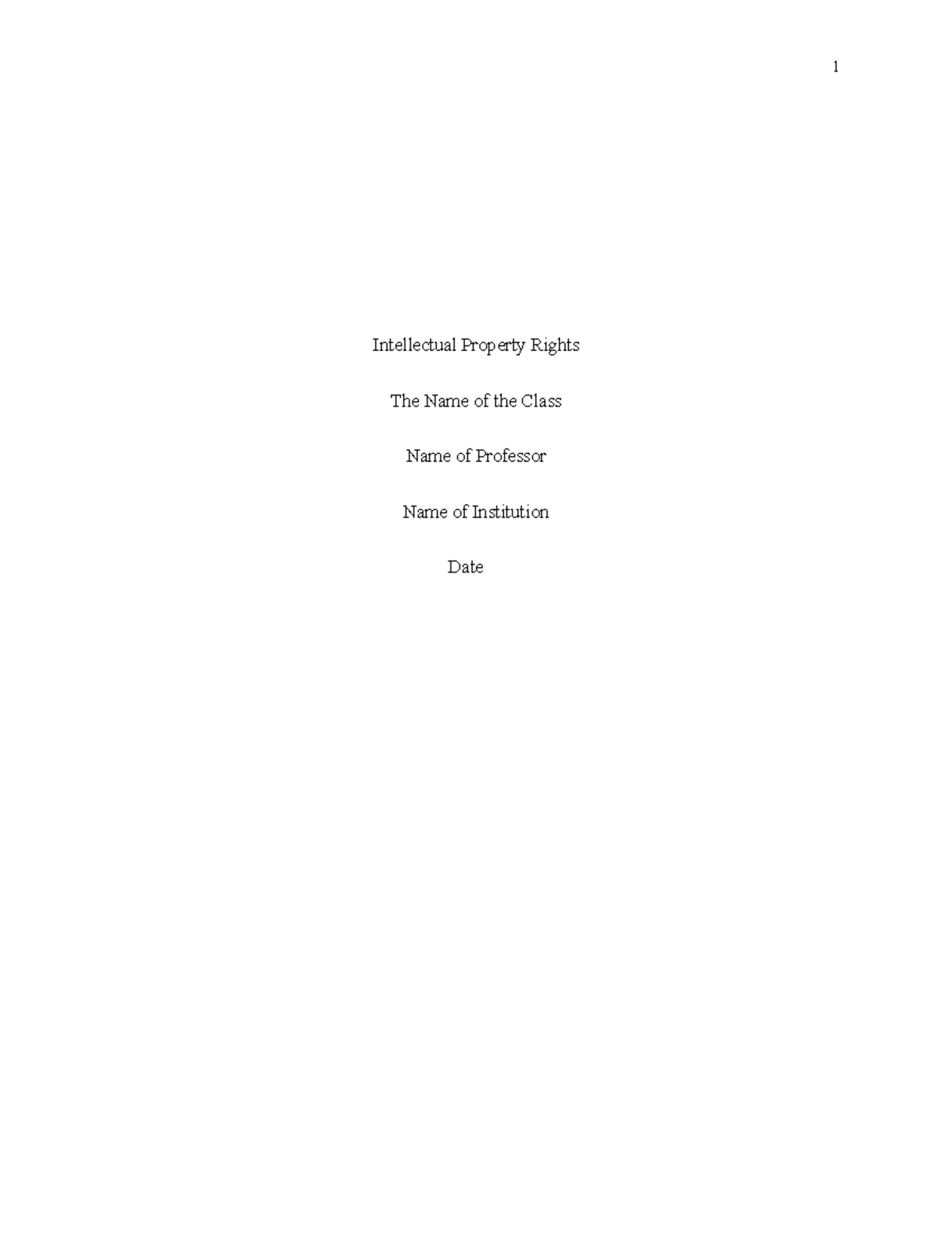 Business Law Final - Intellectual Property Rights - Intellectual ...