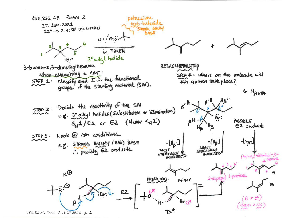 CHE.232.AB Zoom 2 1 - LECTURE material - RSC 456 - Studocu