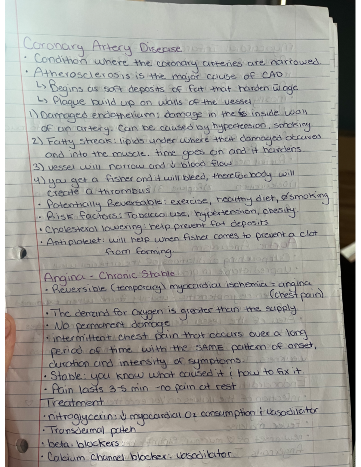 IMG 0094 - Handwritten cardiovascular test notes. includes hypertension ...