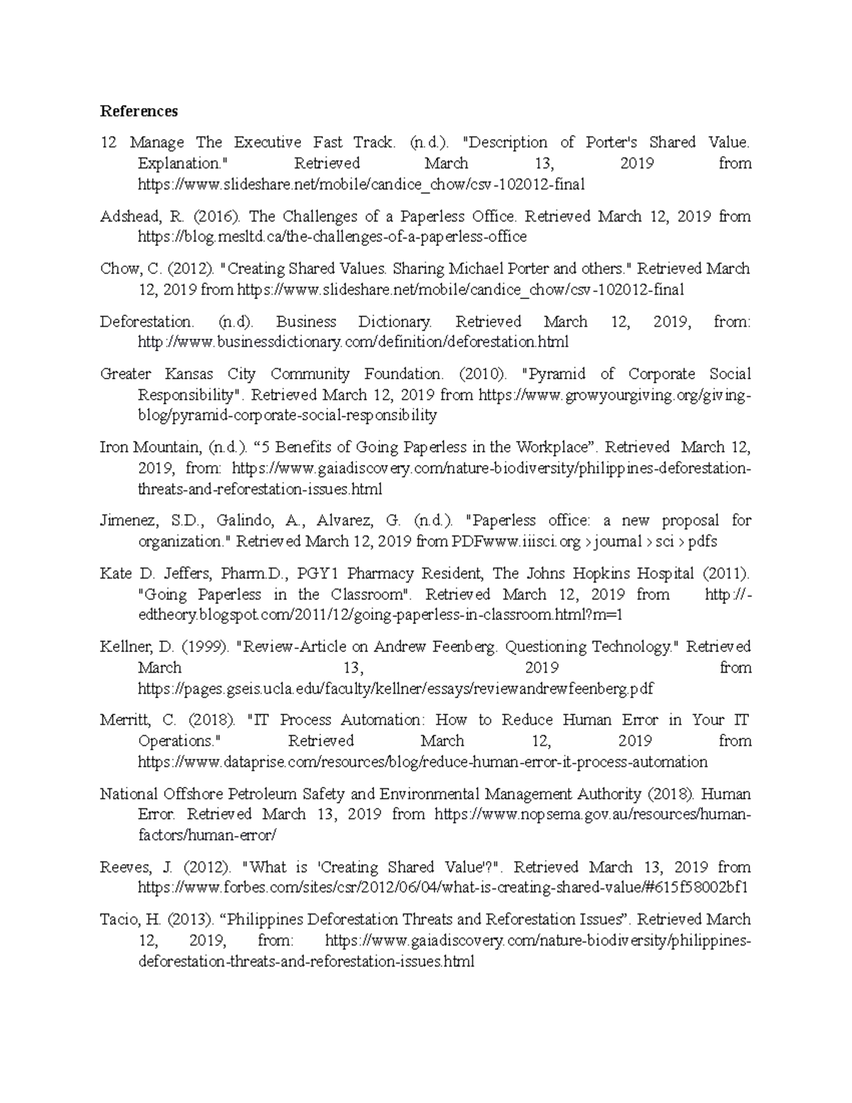 Intro RRL - asfafa - References 12 Manage The Executive Fast Track. (n ...