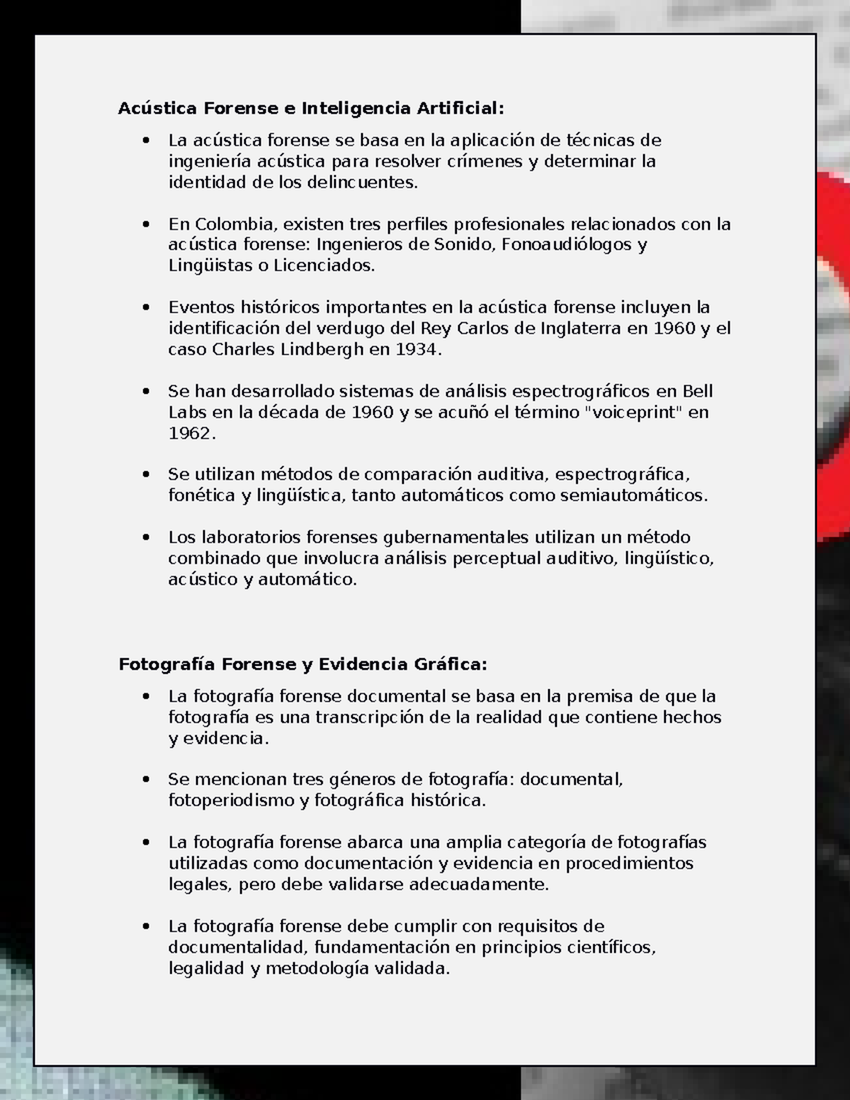 Resumen 14 - tarera - Acústica Forense e Inteligencia Artificial: La ...