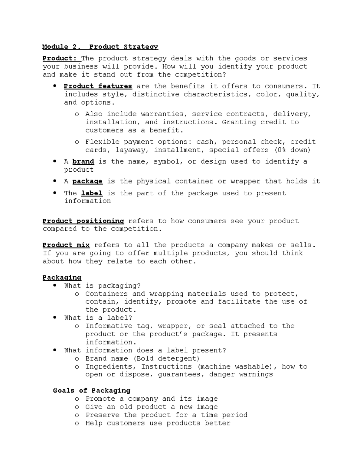 Module-2 - .......................... - Module 2. Product Strategy ...
