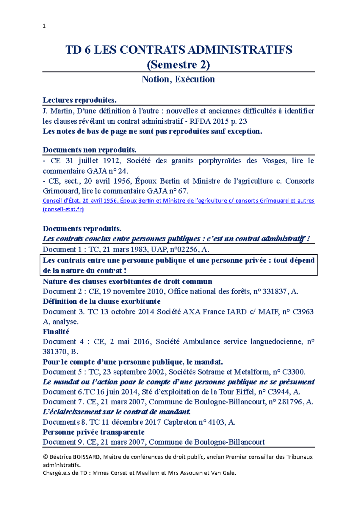 TD 6 LES Contrats Administratifs - TD 6 LES CONTRATS ADMINISTRATIFS ...