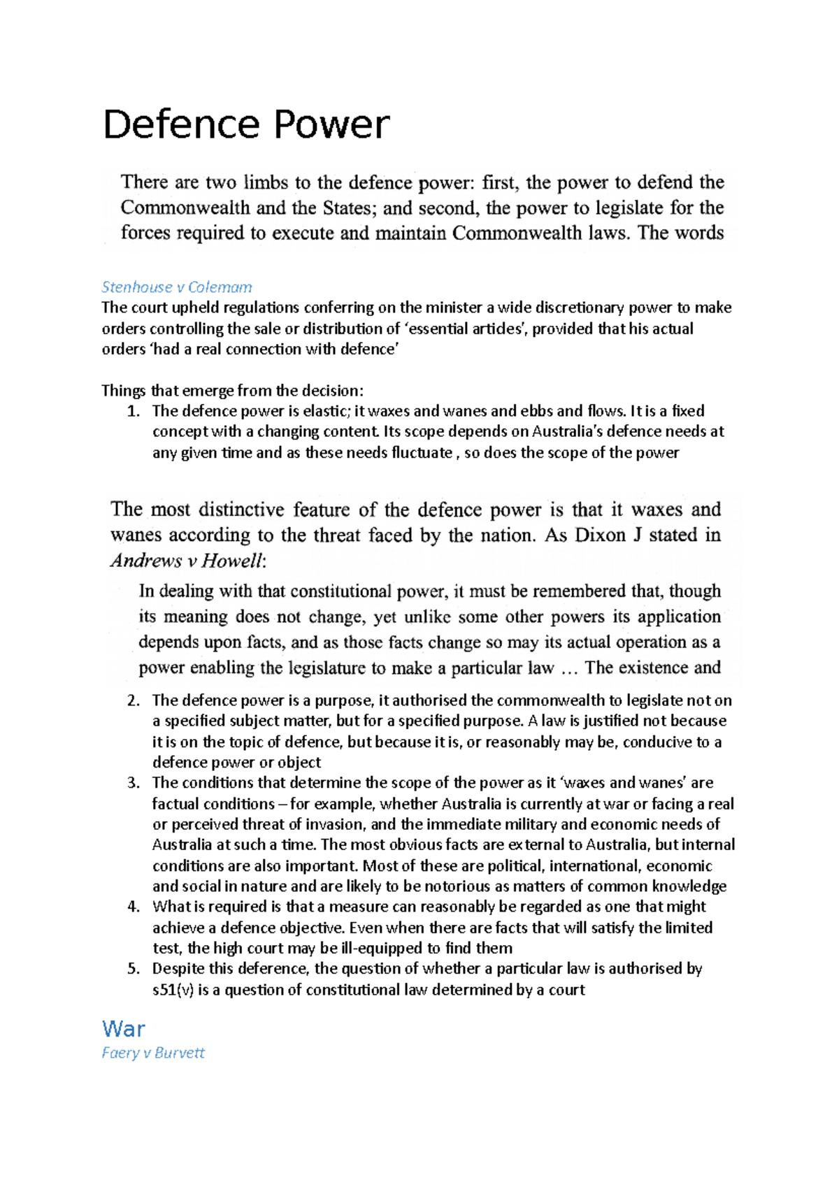 Defence Power - The defence power is it waxes and wanes and ebbs and ...